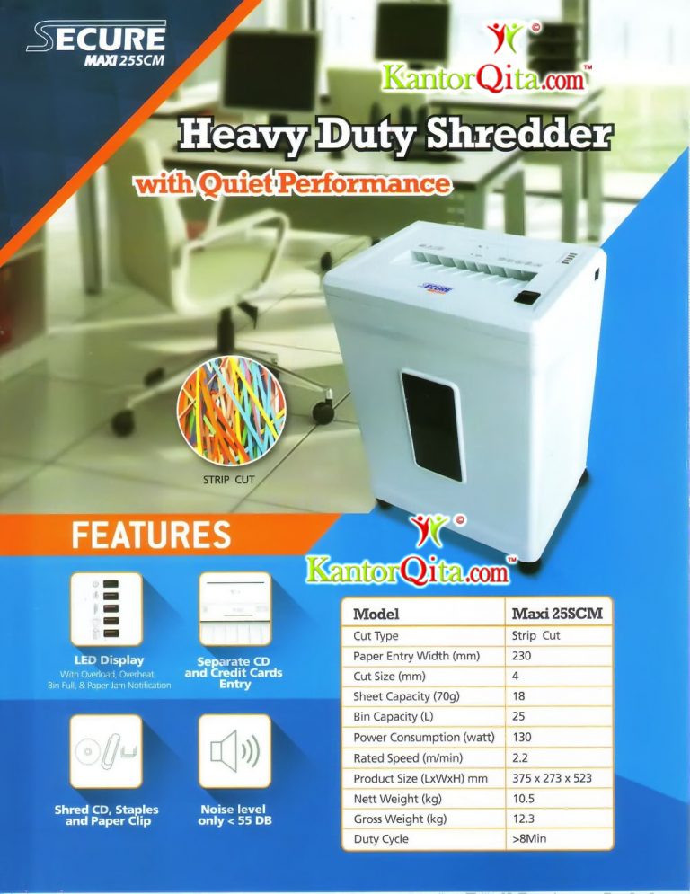 Mesin Penghancur Kertas Paper Shredder SECURE Maxi 25 SCM
